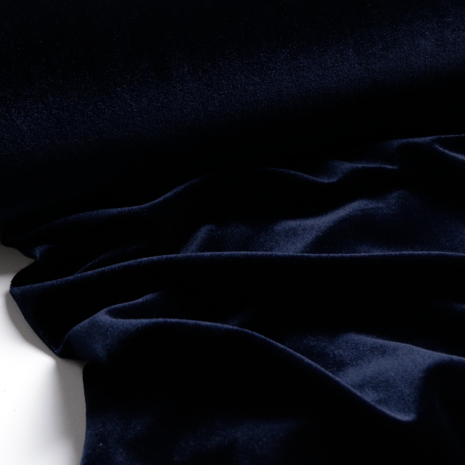 Stretch Samt Dunkelblau | Maschenware / Stretch / Jersey | Stoffe ...